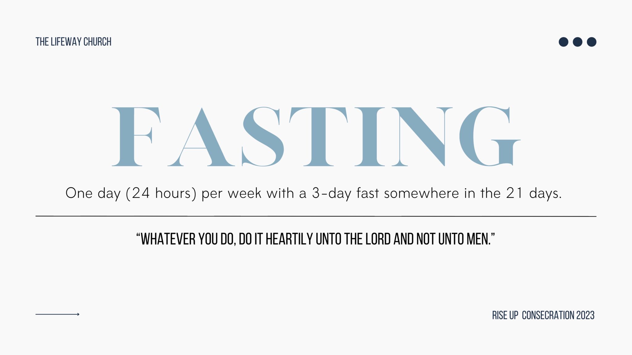 21 Day Consecration Plan – 2024 – The Lifeway Church